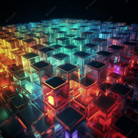 Premium Photo A Colorful Display Of Cubes With The Word Cubes On It