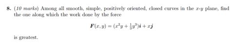 solved 8 10 marks among all smooth simple positively