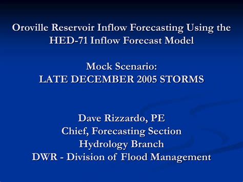 Ppt Hed 71 Inflow Forecast Model Facts Powerpoint Presentation Free Download Id 554951