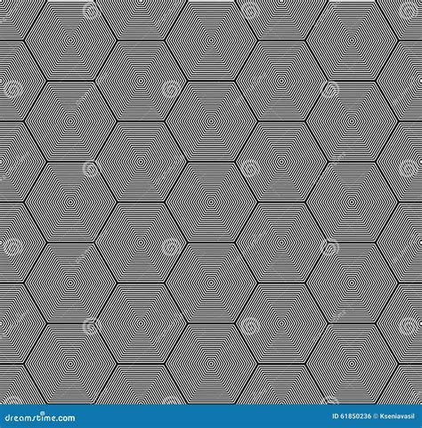 Geometric Hexagon Seamless Pattern Stock Vector Illustration Of