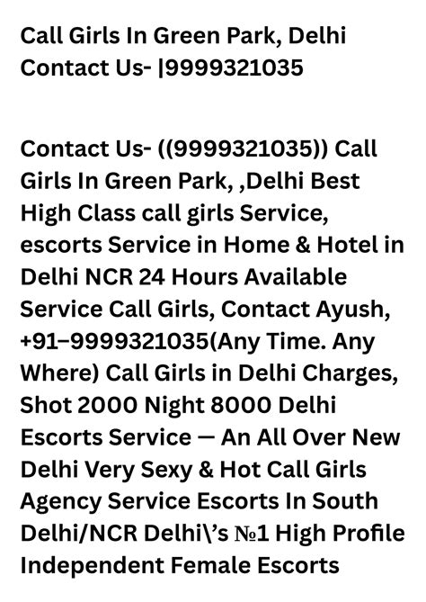Call Girls In Green Park Delhi Contact Us 9999321035 Call Girls In