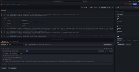 Promtail Output In Json On Grafana For Varlogsyslog Dashboards