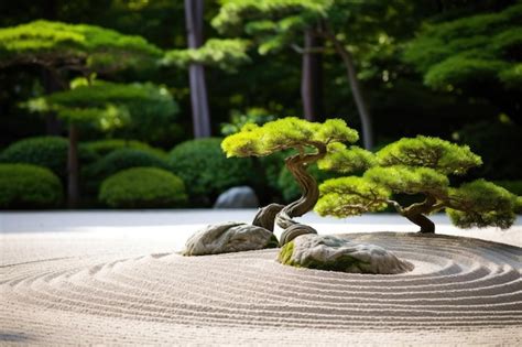 A Small Tree In Sand Premium Ai Generated Image