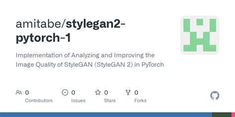 Github Amitabe Stylegan Pytorch Implementation Of Analyzing And Improving The Image