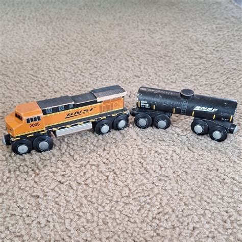 Bnsf Toys Bnsf Wooden Train Set Poshmark