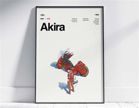 Akira Anime Movie Poster Retro Art Print Digital Download Etsy
