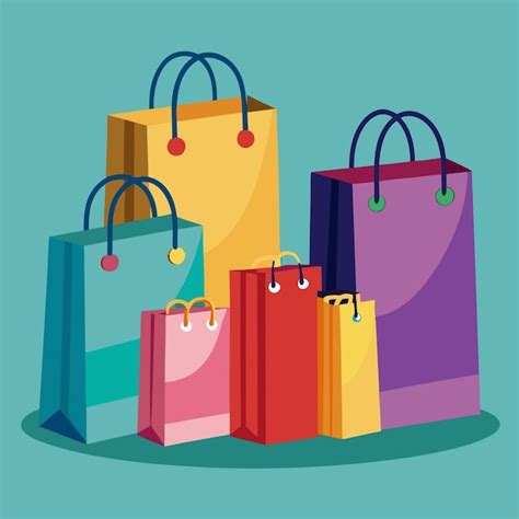 Shopping Bags Clip Art Vector Design Premium Ai Generated Vector