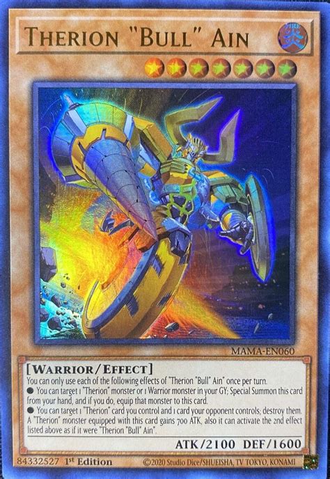 Therion Bull Ain Mama En060 Prices Yugioh Magnificent Mavens Yugioh