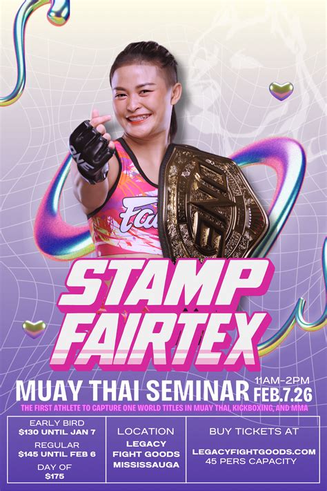 Stamp Fairtex Muay Thai Seminar Legacy Mississauga Feb 7 2026