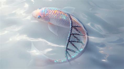Asian Fish Dna Structure Evolution Stock Illustration Illustration Of