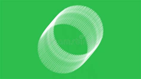 Cylindrical Shape Rotating On Green Screen Background Motion Graphic Effect Stock Footage