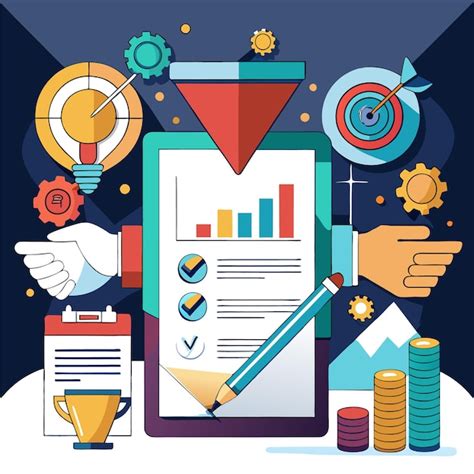Illustration Depicting Data Analysis And Business Strategies Premium Ai Generated Vector