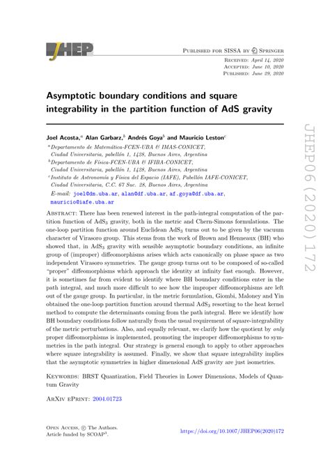 Pdf Asymptotic Boundary Conditions And Square Integrability In The
