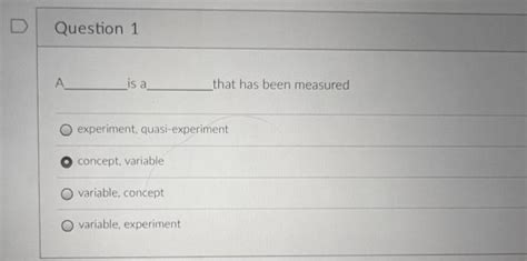Solved Is A That Has Been Measured Experiment