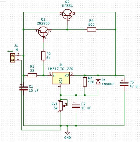 High Current Lm317 Variable Power Supply Circuit