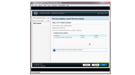 Dell Lifecycle Controller Firmware Update Using Network Share Nfs Network File System Youtube