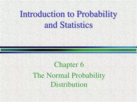 PPT Introduction To Probability And Statistics PowerPoint Presentation ID