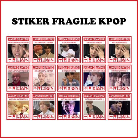 Jual Stiker Fragile Kpop Lucu Korea Stiker Jangan Dibanting Lucu Shopee Indonesia