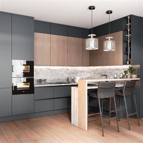 Кухня з барною стійкою дизайн інтерєру ідеї 89 фото