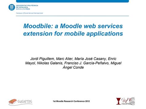 Moodbile A Moodle Web Services Extension And Mobile Apps Pptx