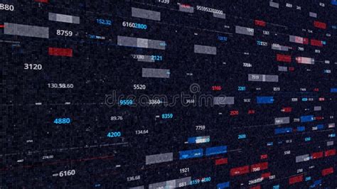 Animation With Stream Of Numbers In Matrix Space Motion Numerical Stream On Background Of