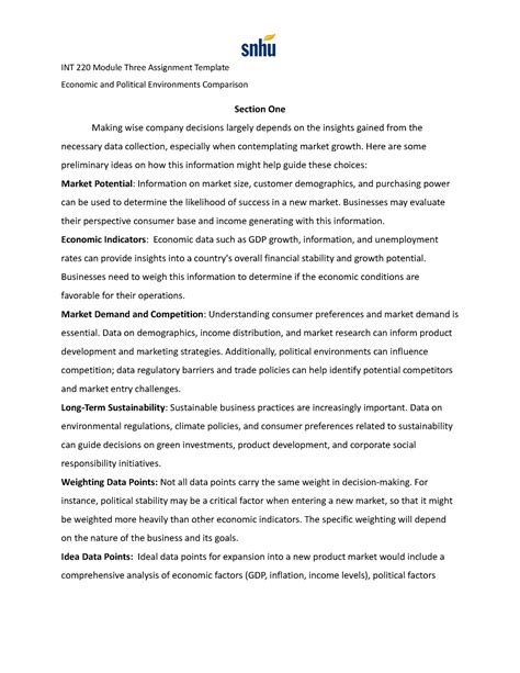 Int 220 Module Three Assignment Template Int 220 Module Three Assignment Template Economic And