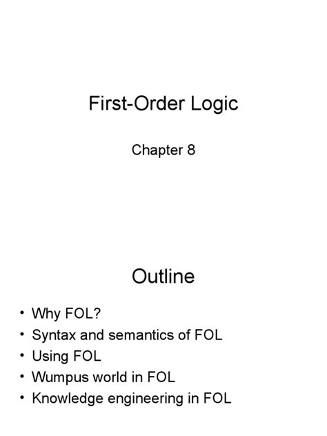 M8 Fol Pdf Interpretation Logic First Order Logic