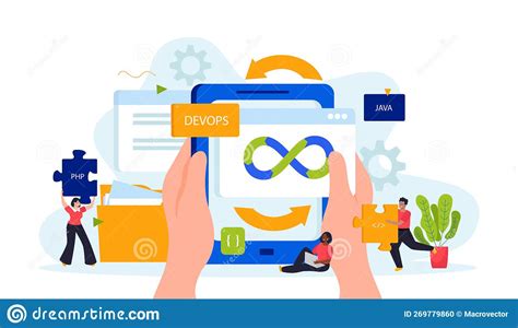 devops engineering vector infographics 233588932