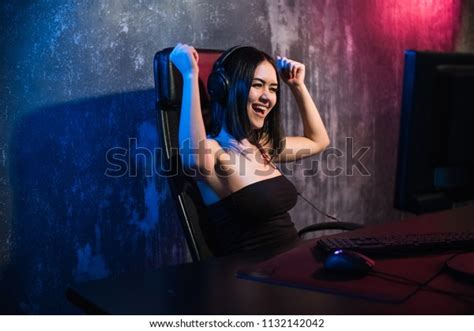 Happy Cheerful Cute Sexy Gamer Girl Stock Photo Shutterstock