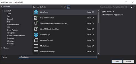 create simple asp web app frederic paladin