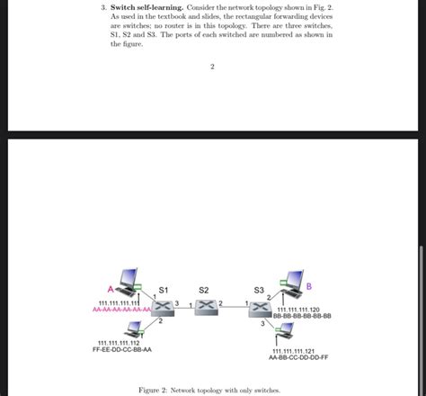 Solved 3 Switch Self Learning Consider The Network
