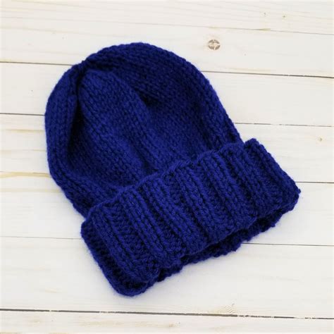 Adult Hat Knitting Pattern Knit Pattern For Cuffed Hat Man T Knit