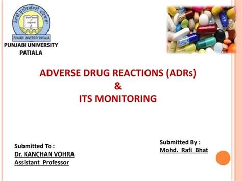 Adverse Drug Reaction Monitoring And Reporting Pptx