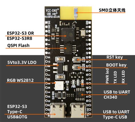 esp32 s3 lite wifi ble5 0 c타입 듀얼 코어 보드 [vnd034] 디바이스마트