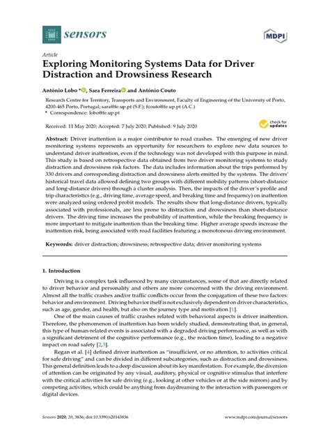 Exploring Monitoring Systems Data For Driver Distraction And Drowsiness