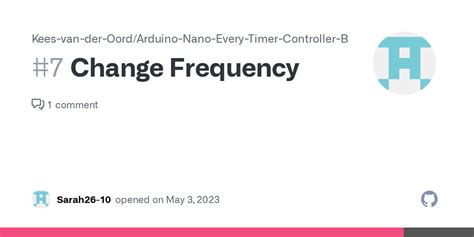 Change Frequency Issue Kees Van Der Oord Arduino Nano Every Timer Controller B GitHub