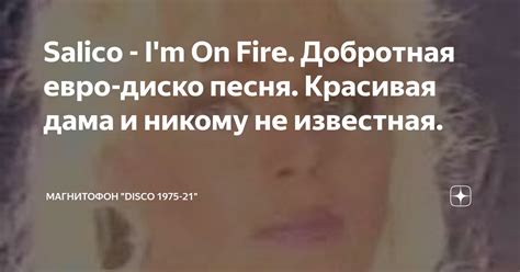 Salico Im On Fire Добротная евро диско песня Красивая дама и