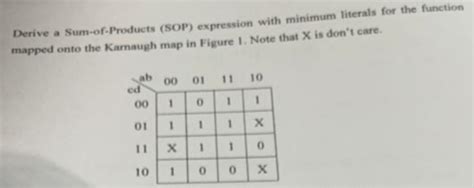 solved derive a sum of products sop ﻿expression with