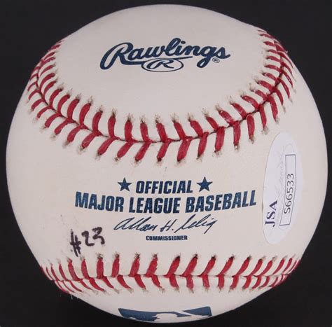 David Wright Signed Oml Baseball Jsa Coa Pristine Auction