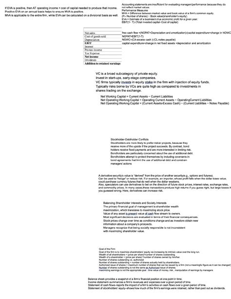 Financial Ratios Cheat Sheet Solvency Profitability And Market Value
