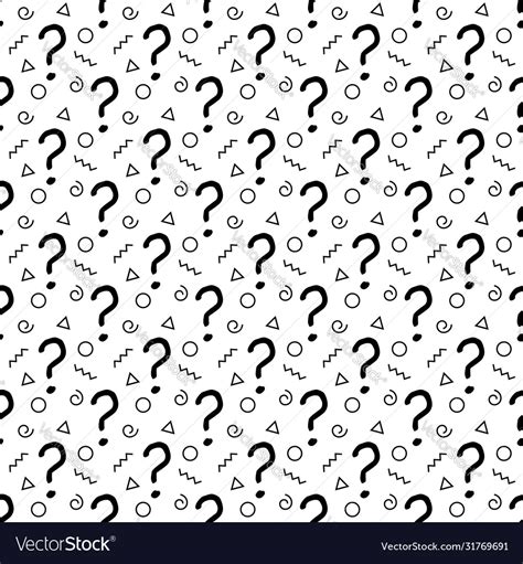 Question Marks Seamless Pattern Hand Royalty Free Vector