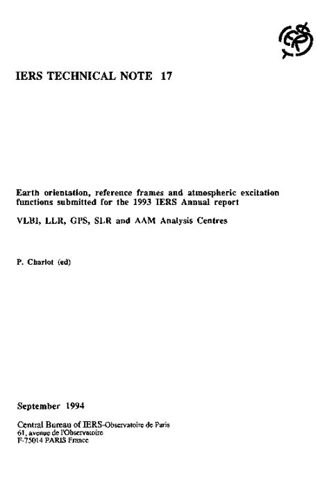 Pdf Earth Rotation Parameters And Station Coordinates From Gps Data