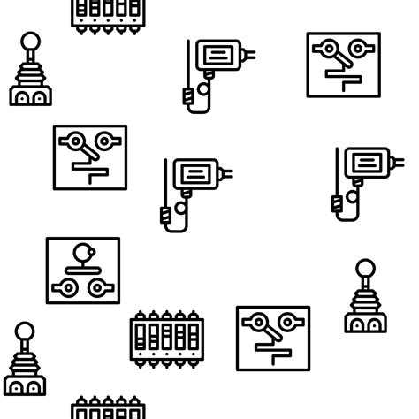 Switch Electricity Accessory Vector Seamless Pattern Vector Art At Vecteezy