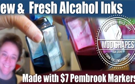 Diy Alcohol Inks With Pembrook Markers From Aldi Mod Shapes
