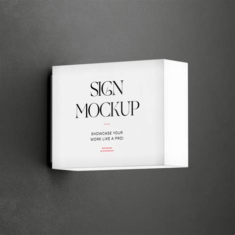 Free Lightbox Sign Mockup — Mr Mockup