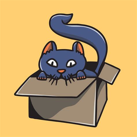 Hand Drawn Cute Black Cat Illustration 10170749 Vector Art At Vecteezy