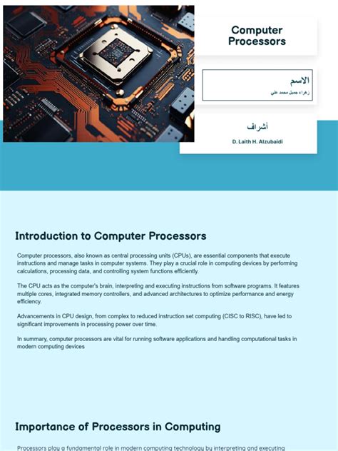 computer processors pdf central processing unit computer architecture