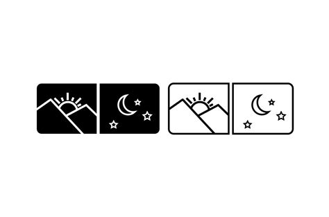 Day Night Mode Button With Nature Vector Mobile App Interface Design Concept Dark Mode Switch