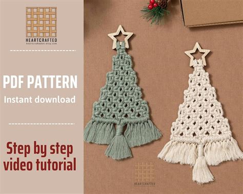 macrame pattern christmas tree pdf tutorial intermediate macrame