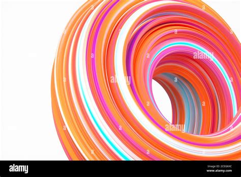 Colorful Round Geometry Gradient Curve Background 3d Rendering Computer Digital Drawing Stock